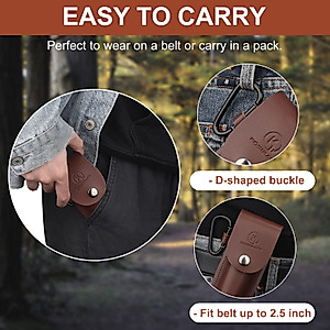 Kosibate Bushcraft Tools,Camping and Outdoor Backpacking Gear,Survival Tools for Bushcraft Settlers Wrench, Outdoor Wood Peg and Hole Maker,Hand Auger with Holster (Black)