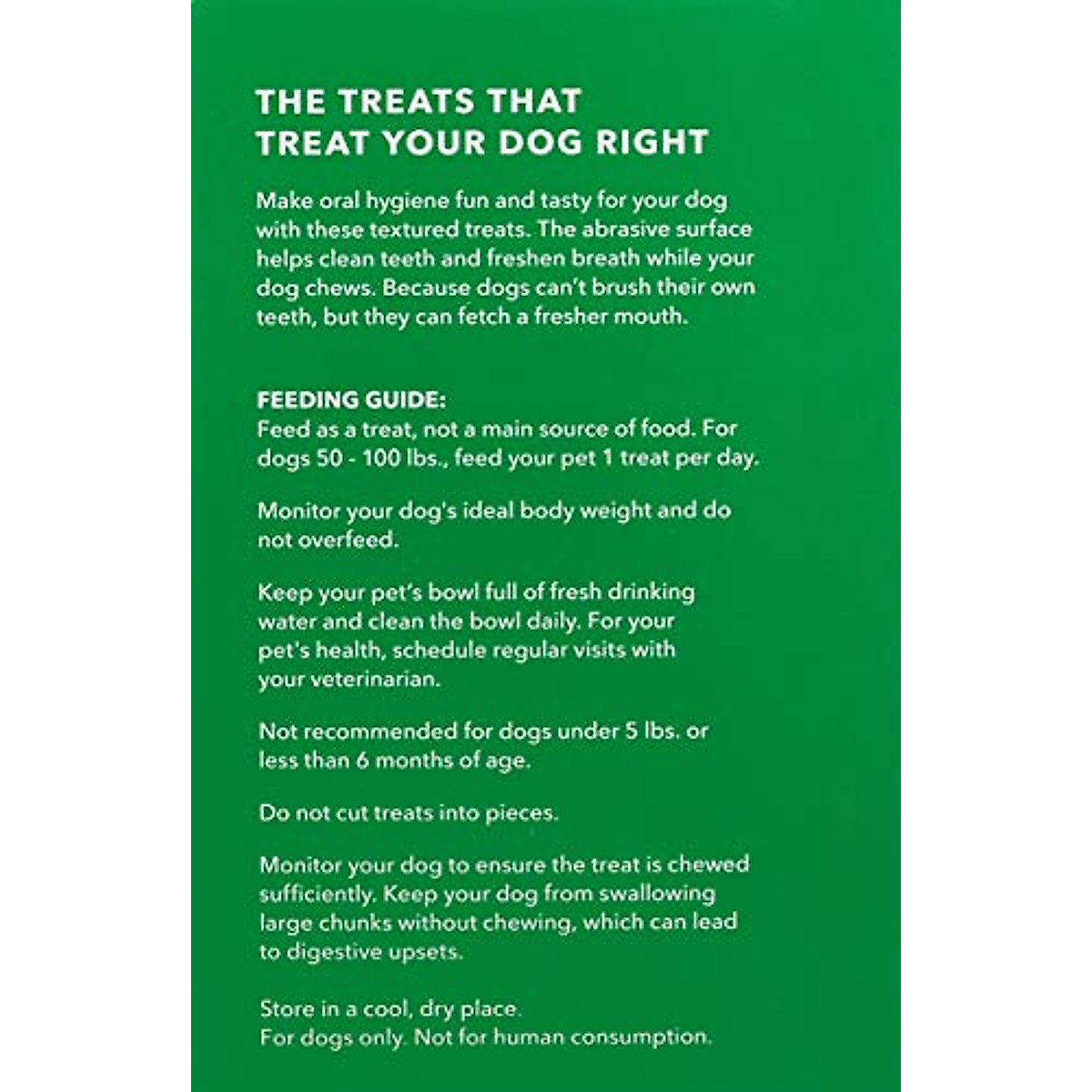 Amazon Brand - Wag Dog Dental Chews - Green Brush - Large Dogs (50 - 100 lb), 36Oz, 24 Count