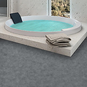 CheriMuMu 131.2 * 3.3ft Waterproof Membrane, Cuttable PE Fabric Shower Waterproof Roll Tile Floor Underlay Roll Membrane, Waterproof Thin Mortar Tile Membrane for Sauna Bathroom Kitchen Walls (Grey)