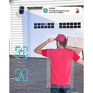 Security Cameras Wireless Outdoor,2K Battery Powered AI Motion Detection Spotlight Siren Alarm WiFi Surveillance Indoor Home Camera, Color Night Vision, 2-Way Talk, Waterproof, Cloud/SD Storage