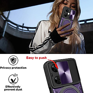 Guzhthi for Oneplus Nord N30 5G Case: Cell Phone Back Cover with Screen Protector [Lens Cap Sparkle] - Purple