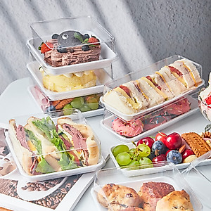 ZORRITA 50 Pack Plastic Charcuterie Boxes with Lid