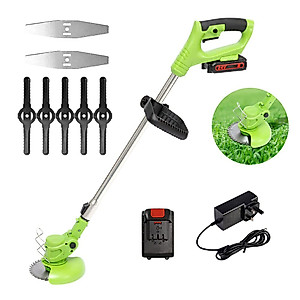 MengK 24V Electric Cordless Grass Trimmer Heavy Duty Weed Strimmer Cutter Garden Tool