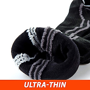 Pure Athlete Ultra-Thin Lightweight Ski Socks - Snowboarding Skiing Sock, Merino Wool (Small, 5 Pairs - Black)
