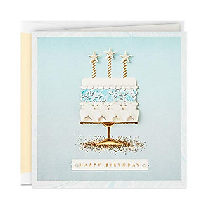 Hallmark Signature Birthday Card (Seashell Birthday Cake)