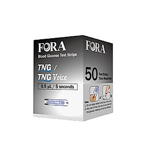 FORA TN'G Voice Blood Glucose Strips (50 Count/Vial, NOT Compatible with FORA 6 Connect/Test N'GO Advance Voice Meter) (1)