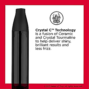 Revlon Crystal C + Ceramic Hair Curling Iron | Long-Lasting Shine and Less Frizz, (1-1/4 in)