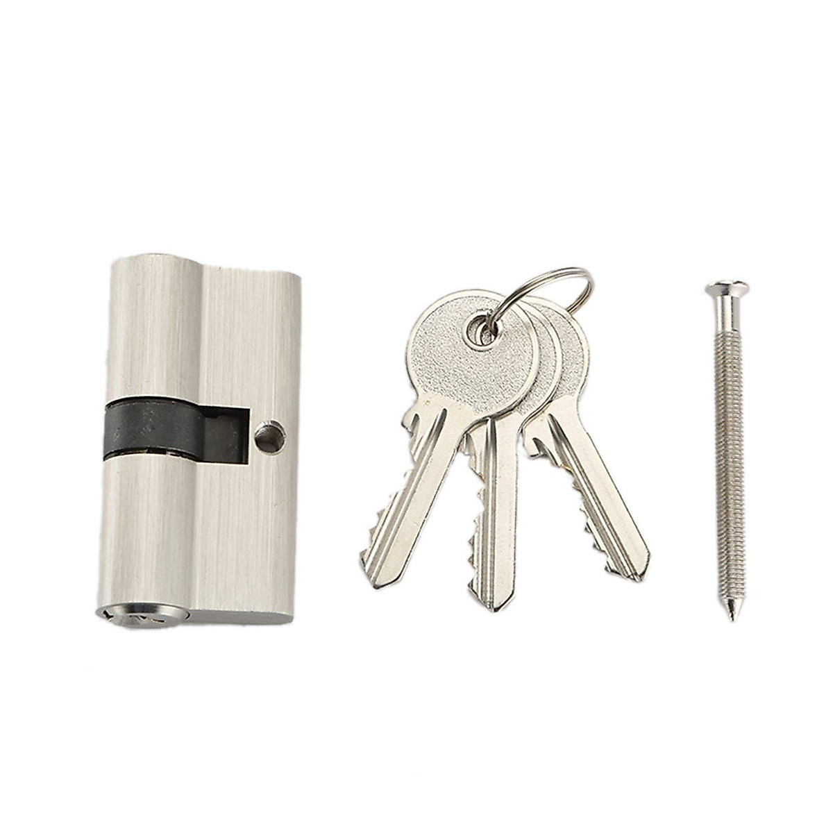 Euro Cylinder Lock,Door Barrel Lock, Lock Cylinders Cylinder Lock Hardware Cabinet Office Patio Protection Replacement Drawer Home Superior Furniture Doors with 3 Keys Lock Cylinders Thumb