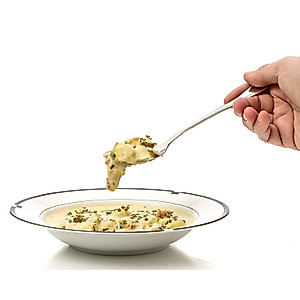 COMIART Stainless Steel Sporks, 6.1 Inch Fork Spoon 2 in 1 for Elderly Household Use Camping Travel Hiking Party, Flatware for Spaghetti Salad Fruit Appetizer Ice Cream Dessert, Pack of 4