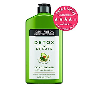 John Frieda Detox and Repair Conditioner, 8.45 Ounce Conditioner with Nourishing Avocado Oil and Green Tea