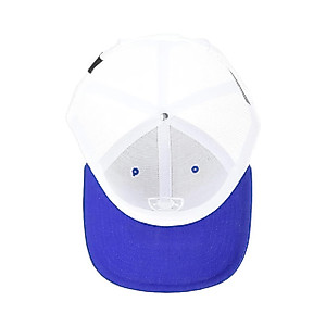 ARIAT Men's Cap, Richardson 112 Fit, Blue, Adjustable,Signature Logo, White Contrast Stitching, Mesh Back