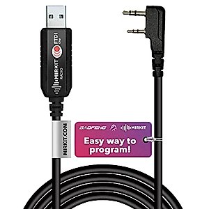 MIRKIT FTDI USB Baofeng Programming Cable for Flashing Ham Radios: Wouxun, Kenwood, Baofeng, Archell,100% USA Warranty (Model 1)