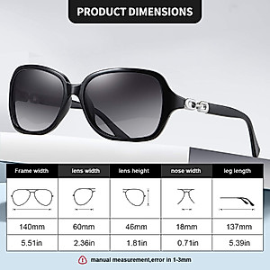AOMASTE Retro Square Polarized Sunglasses for Women UV400 Protection Driving Outdoor Eyewear