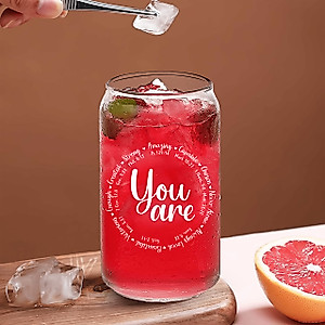 88FERMION Christian Gifts for Women, Inspirational Gifts for Women, Spiritual Gifts for Women, Birthday, Best friend, Catholic, Motivational, Religious Gifts for Women, 16 Oz Coffee Glass