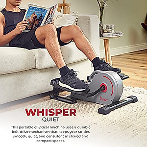 Sunny Health & Fitness Portable Stand Up Elliptical with Resistance Bands - SF-E320051