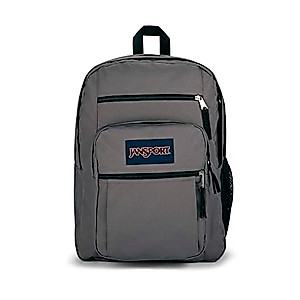 JanSport Big Student Laptop Backpack for College Students, Teens, Graphite Grey Computer Bag with 2 Compartments, Ergonomic Shoulder Straps, 15” Laptop Sleeve, Haul Handle - Rucksack