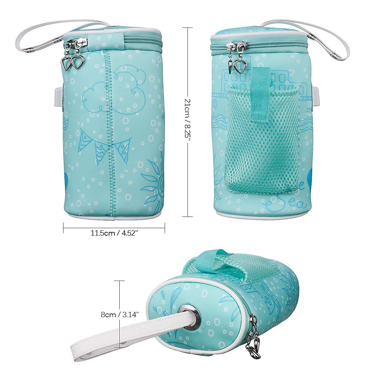 AOZBZ Baby Bottle Warmer Bag Portable USB Heating Intelligent Warm Breast Milk Insulated Tote Bag for Baby