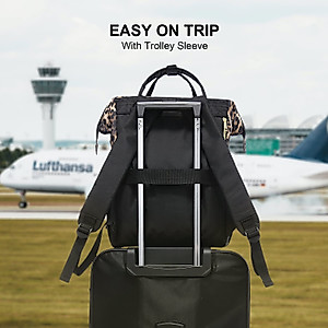 LOVEVOOK College Laptop Backpack, 15.6 Inch Travel Backpack for College, Waterproof Work Backpack Woman for Teacher Nurse Anti-theft Travel Back Pack, Gifts for Women, Leopard