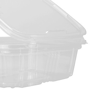 Karat 12oz PET Tamper Resistant Hinged Deli Container with Lid - 200 ct