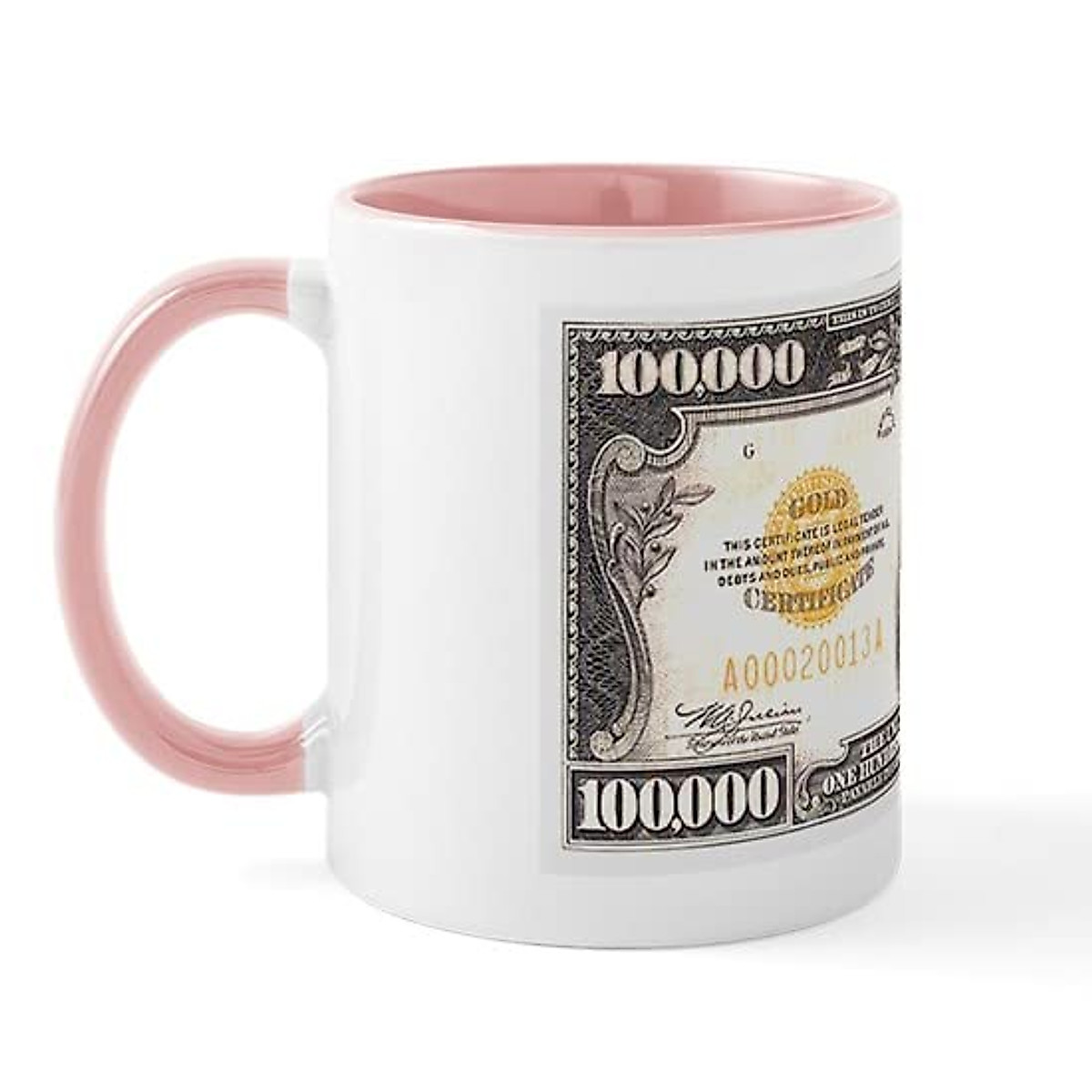 CafePress $100,000 Bill Mug Ceramic Coffee Mug, Tea Cup 11 oz