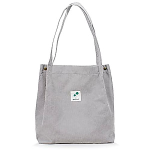 Suyfhdc Corduroy Tote Bag for Women Cute Tote Bags Travel Bag with Inner Pockets Big Capacity Casual Handbags for Shopping Work