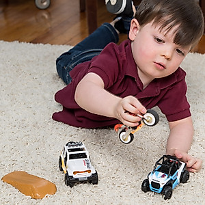 Sunny Days Entertainment Maxx Action Mini Off-Road Lights & Sounds Vehicles – 3 Pack with Motorcycle with Dirt Mound, ATV and Sports Vehicle