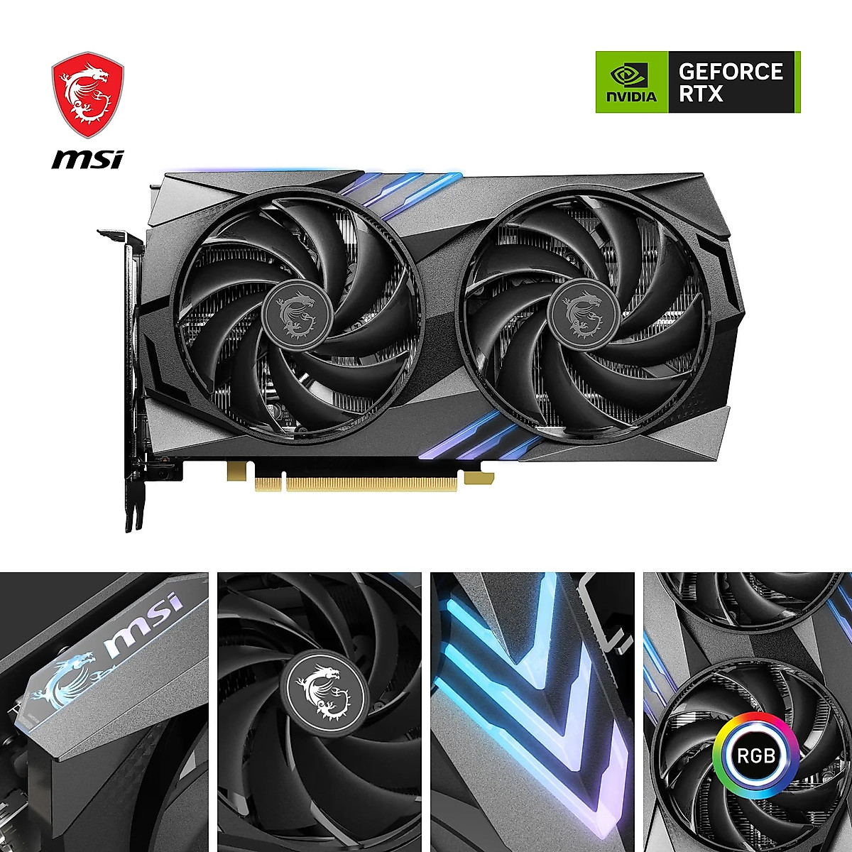 MSI GeForce RTX 4060 Ti Gaming X 8G Graphics Card - RTX 4060 Ti GPU, 8GB GDDR6 (18Gbps/128-bit), PCIe 4.0 - Twin FROZR 9 (2 x TORX Fan 5.0), RGB - HDMI 2.1, DisplayPort 1.4a