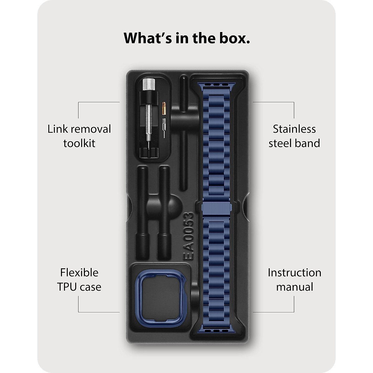 Fullmosa Compatible Apple Watch Bands 41mm 40mm 38mm 49mm 45mm 44mm 42mm, Stainless Steel iWatch Band with Case for Apple Watch Ultra2 Ultra Series 9 8 7 6 5 4 3 2 1 SE SE2, 38mm 40mm 41mm Blue