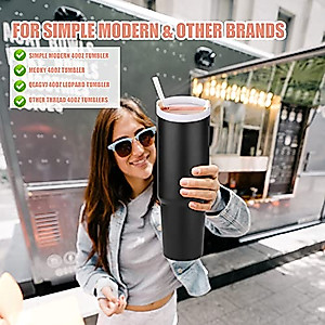 2pcs Tumbler Replacement Lids for Stanley Tumblers, No Leakage Tumbler Cup Lids Accessories for Stanley Quencher H2.0 40oz with Handle, Also for Adventure Quencher Travel Tumbler 40oz