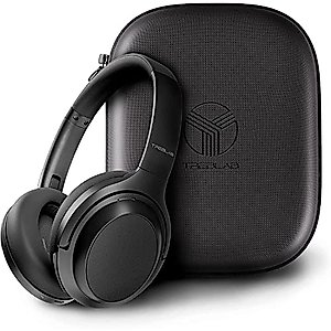 TREBLAB Z7 PRO - Hybrid Active Noise Canceling Headphones with Mic - 45H Playtime & USB-C Fast Charging, ANC Wireless Over Ear Bluetooth Headphones w/aptX, Stereo Sound, Touch Control (Grey) (Renewed)