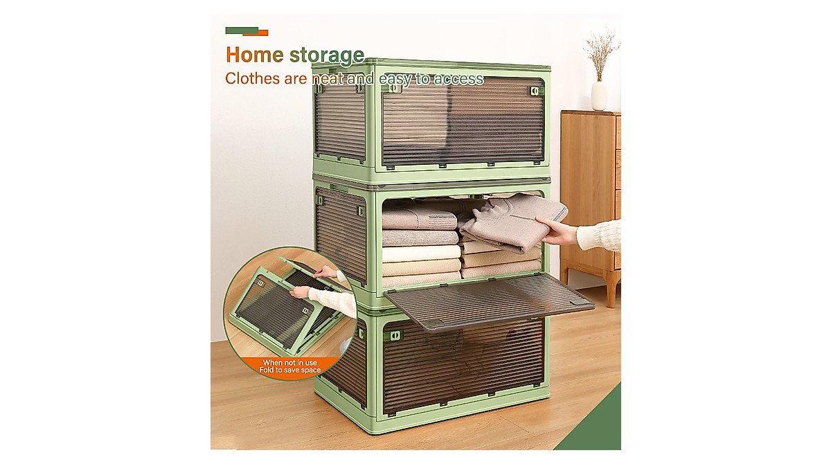 ACPOP Collapsible Storage Bins - Stackable Closet Organizers