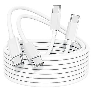 100W/5A Apple USB C to USB C Cable [2Pack/6.6FT], Replacement Type C Charger Cord for MacBook Pro 16, 15, 14, 13 inch, MacBook Air 2020/2019/2018,iPad Pro/Air, Compatible All PD USB C Charger