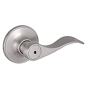 Design House 700492 Springdale Privacy Bed and Bath Door Lever Satin Nickel