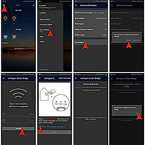 Bluetooth Mesh Smart Bridge Smart Hub Connect to Wi-Fi, Only Work for HaoDeng Bluetooth Mesh Smart Devices, Enables Remote Access to the Bluetooth Smart Lighting, Compatible with Alexa, Google Home