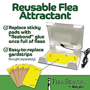 Happy Jack Flea Beacon Kill Fleas in House, Flea Killer, Attracts, Traps Indoor Fleas, Breaks Breeding Cycle Before Adults Lay Eggs, Safe, Fast, & Clean Way to Get Rid of Indoor Fleas, Made in USA