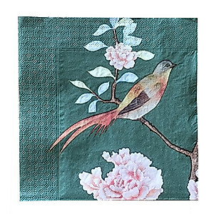 ALINK Vintage Paper Napkins, Bird Design DecoupageLuncheon Tea Party Napkins, 20 Count 2-Ply, 13 x 13 Inch