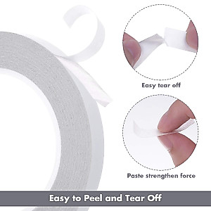 Double Sided Adhesive Tape, Cridoz 9 Rolls Double-Side Craft Tape for Card Making, Scrapbooking, DIY Crafts and Office School Stationery Supplies (1/4 Inch, 25 Yards Per Rool)