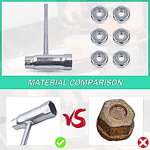 Adefol 13 x 19 mm Chainsaw Wrench Scrench with 6 Bar Nuts for Stihl 017 018 019 020 021 023 024 025 026 028 034 Chainsaw Replacement Parts Repair Tools