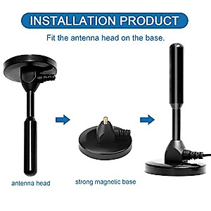 ZETECH TV Antenna for Smart TV Without Cable Amplified Digital HD Antenna for TV Indoor Outdoor 250+ Miles Long Range with 16.5ft Coax Cable Amplifier Signal Booster for Fire TV Stick