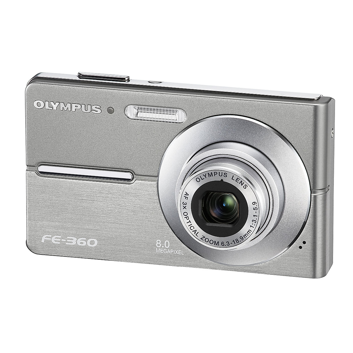 OM SYSTEM OLYMPUS FE360 8MP Digital Camera with 3x Optical Dual Zoom (Silver)