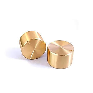 ROZELLA HOME Suitable for TM680/KT68/GK68 Upgrade Knob 2 PCs Pack, Aluminum Alloy, Upscale Electroplating, Mechanical Keyboard Upgrade Accessories(Champagne Gold)