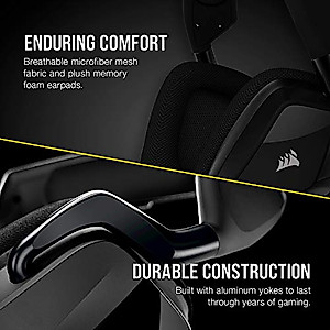 Corsair VOID Elite Surround Premium Gaming Headset with 7.1 Surround Sound - Discord Certified - Works with PC, Xbox Series X, Xbox Series S, PS5, PS4, Nintendo Switch - Carbon