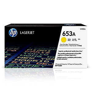 HP 653A Yellow Toner Cartridge | Works with HP Color LaserJet Enterprise MFP M680 Series | CF322A
