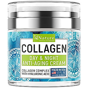 Face Moisturizer Collagen Cream - Anti Aging Night Cream - Made in USA - Neck & Décolleté Cream with Retinol & Hyaluronic Acid - Wrinkle Cream to Clean, Moisturize & Protect Your Skin - 1.7oz