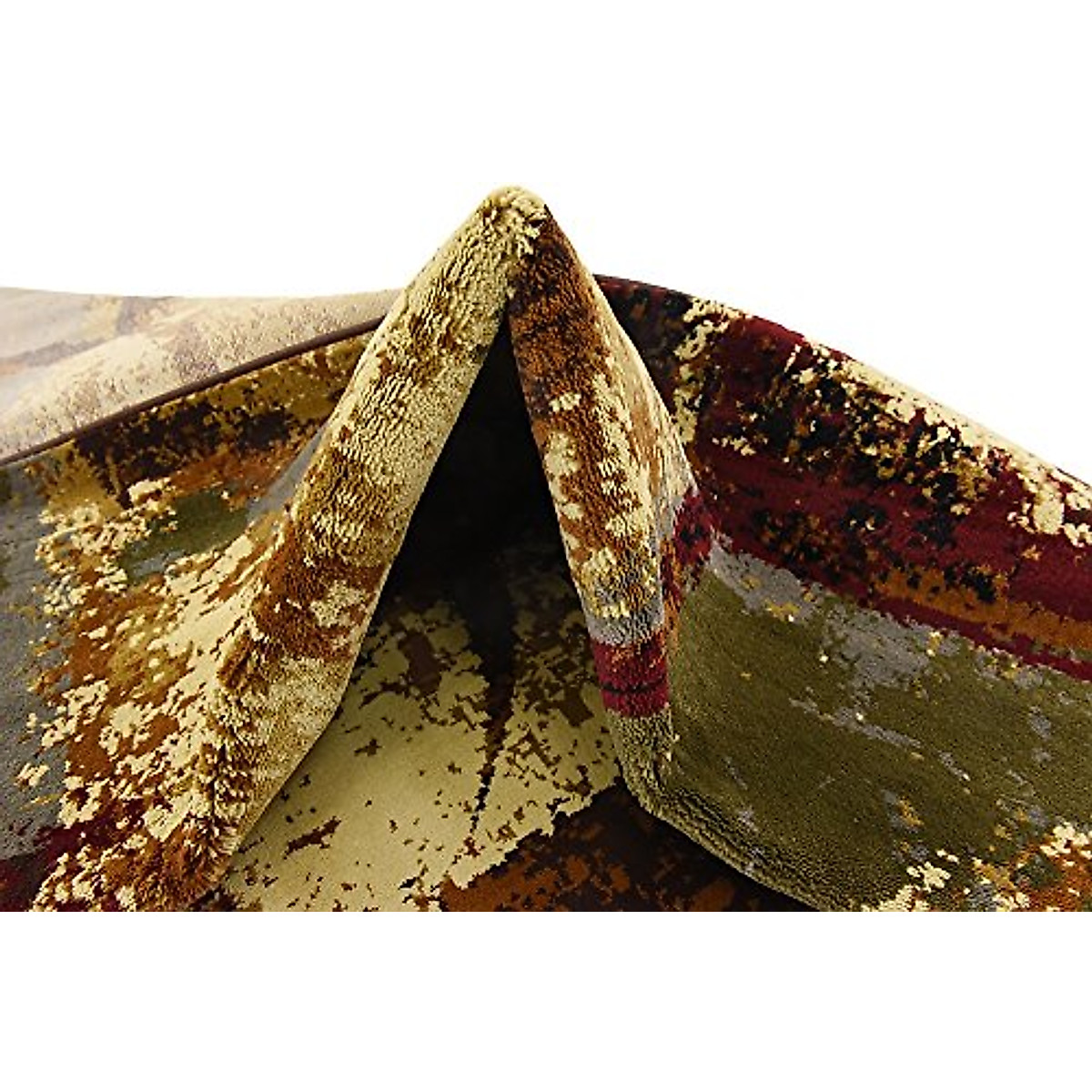 Unique Loom Barista Collection Area Rug - Catuai (5' 1" x 8' Rectangle, Multi/ Brown)