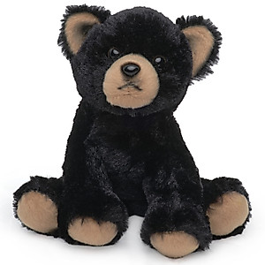 Bearington Lil' Huck Small Plush Stuffed Animal Black Bear, 7 Inches