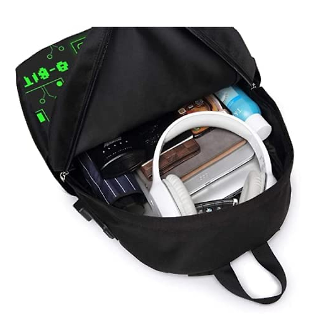 Cute-Ge-Ometry USB Backpack 17 in Shoulders Bags Laptop School Knapsack Daypacks Travel Women Men