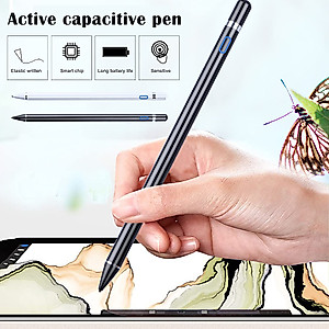 SLAUNT Stylus Pen for iOS Android Touch Screens Pencil Compatible with iPad/iPad Pro/Air/Mini/iPhone/Cellphone/Kindle/Apple Tablet Drawing Pencil (White)