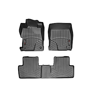 WeatherTech Custom Fit FloorLiners for Honda Civic Si, Civic - 1st & 2nd Row (44373-1-2), Black