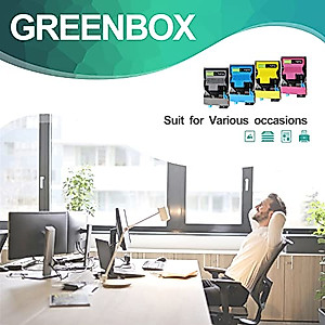 GREENBOX TNP50 TNP-50 A0X5134 A0X5434 A0X5334 A0X5234 Remanufactured High Yield Toner Cartridge Replacement for Konica Minolta TNP50K TNP50C TNP50Y TNP50M for Bizhub C3100 C3100P Printer (4 Pack)